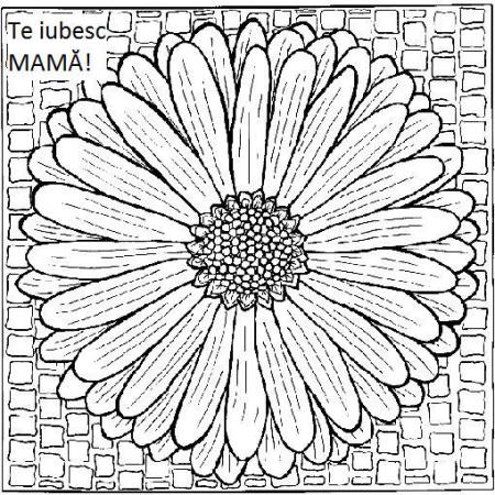 Floare model de 8 martie - Plansa de colorat | SfatulMamicilor.ro