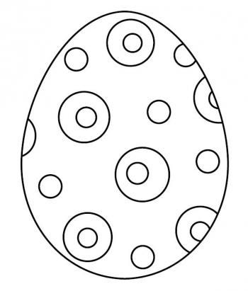 Ou decorat cu cerculete - Plansa de colorat | SfatulMamicilor.ro