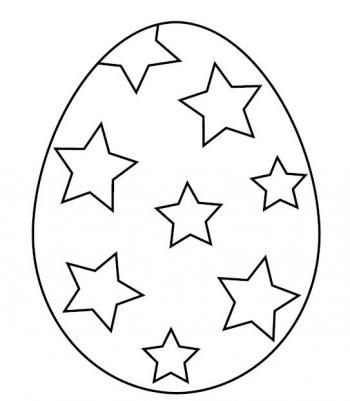 Ou decorat cu stelute - Plansa de colorat | SfatulMamicilor.ro
